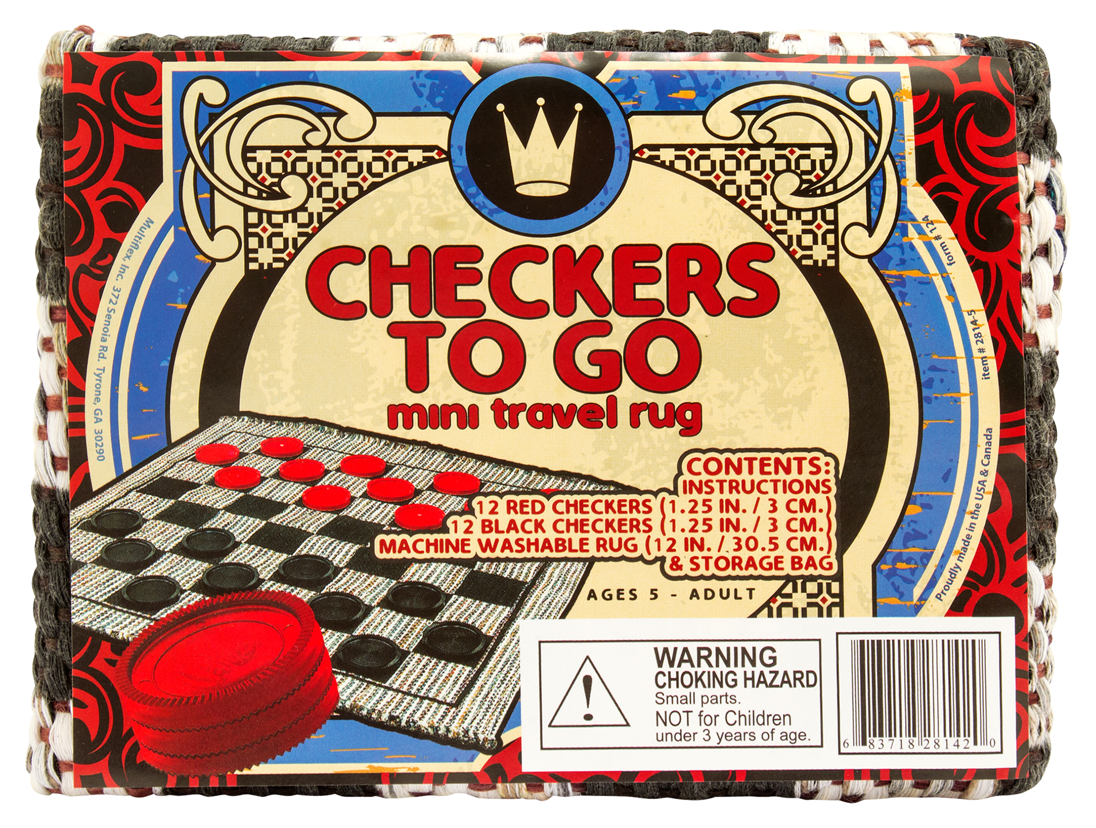 Channel Craft Checkers to Go Mini Travel Rug Checkers Set | Cabela's